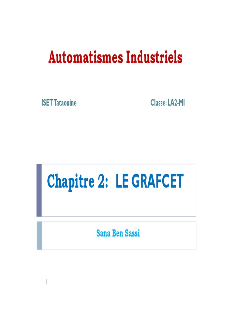 Chapitre2 Automatisme | PDF