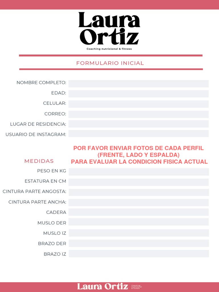 Formulario Editable | PDF | Dieta | Ciencias de la Salud