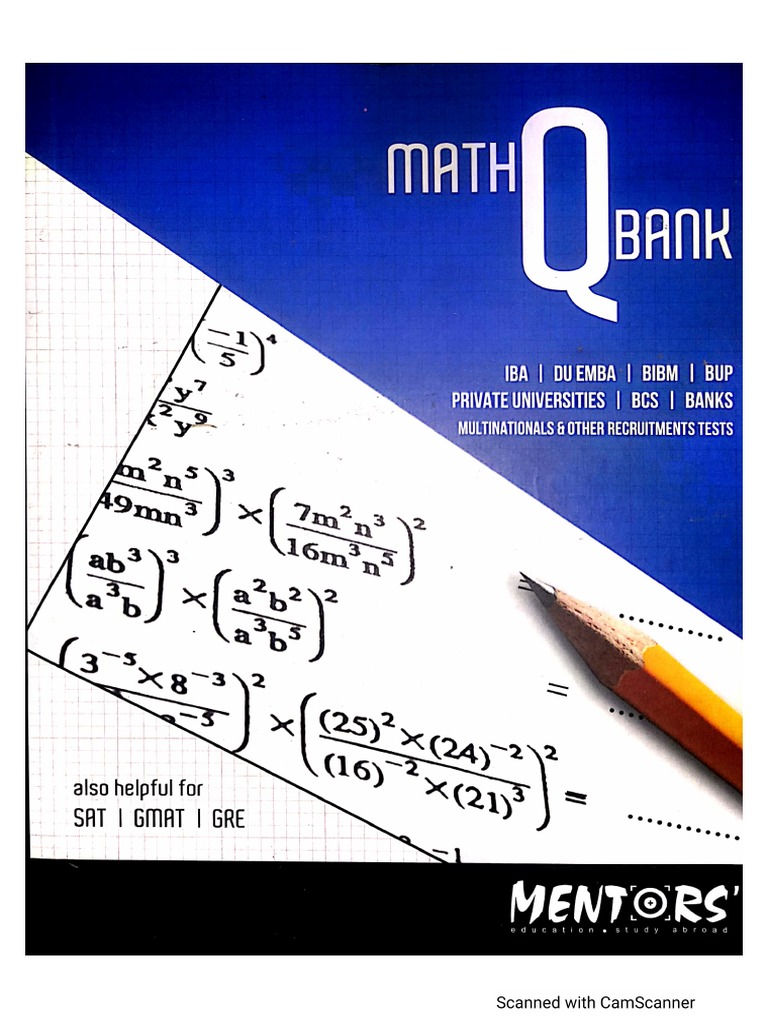 MATH Q Bank | PDF