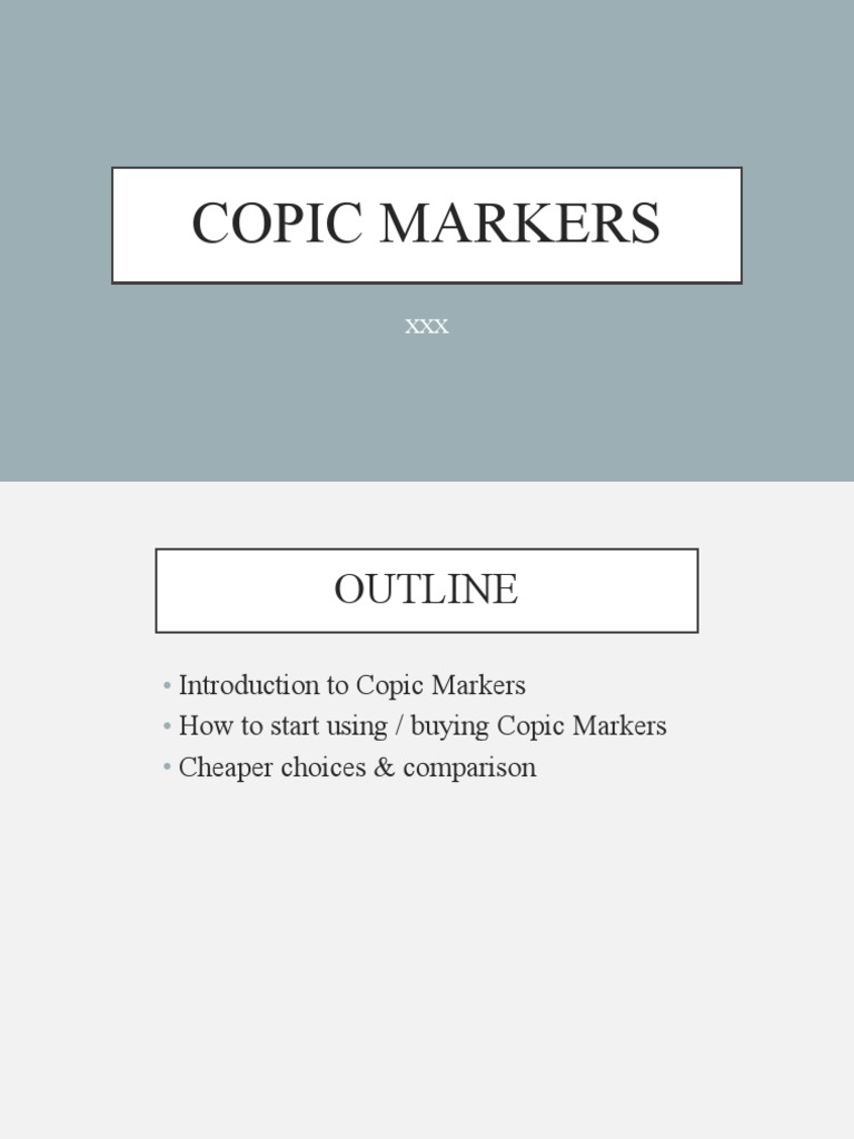 Copic Markers-Presentation Slides | PDF