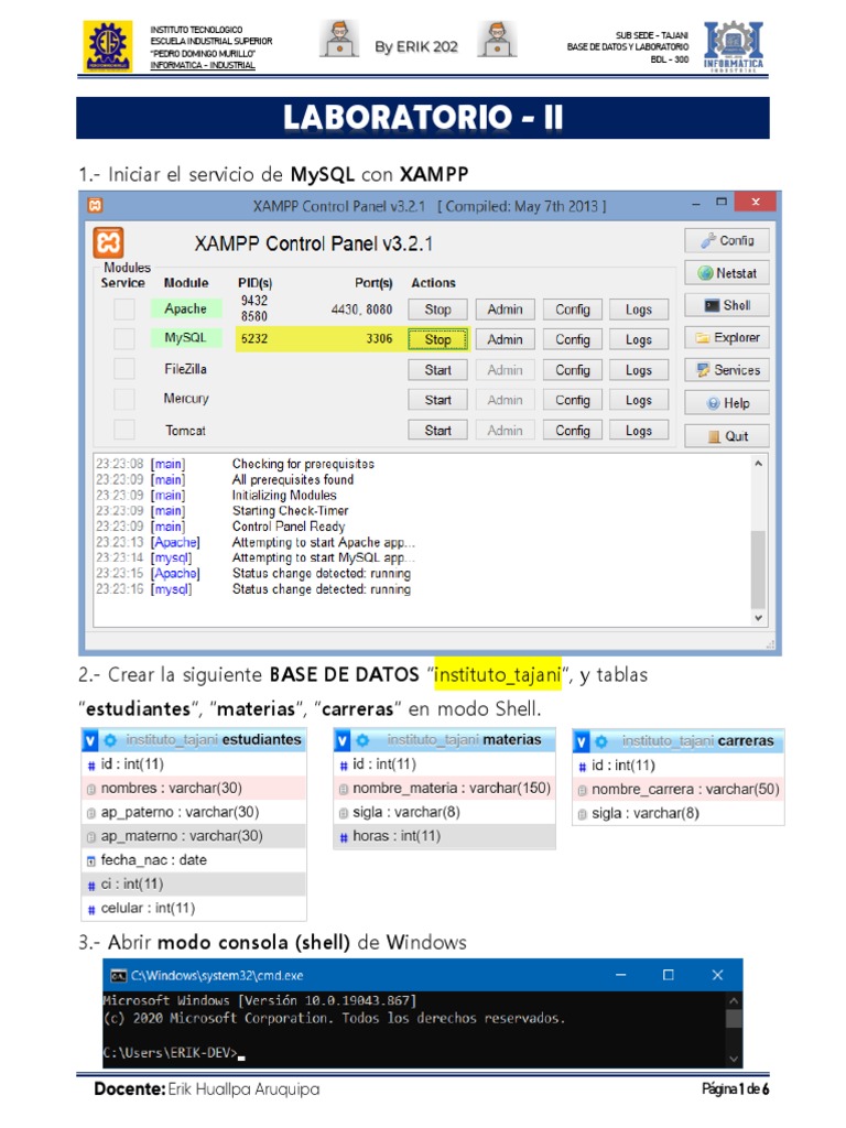 02 Laboratorio BD Instituto Tajani 230817 075607 | PDF | Mi sql | Software