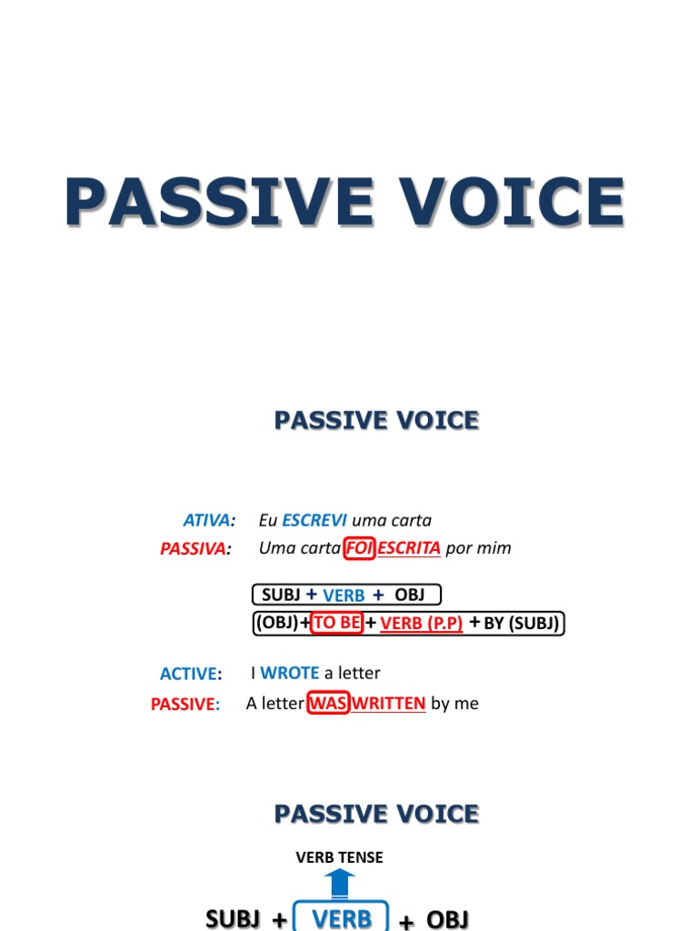 ING-51 ACON-B Aula 11-12 - Passive Voice Etc | PDF | Syntax | Language Mechanics