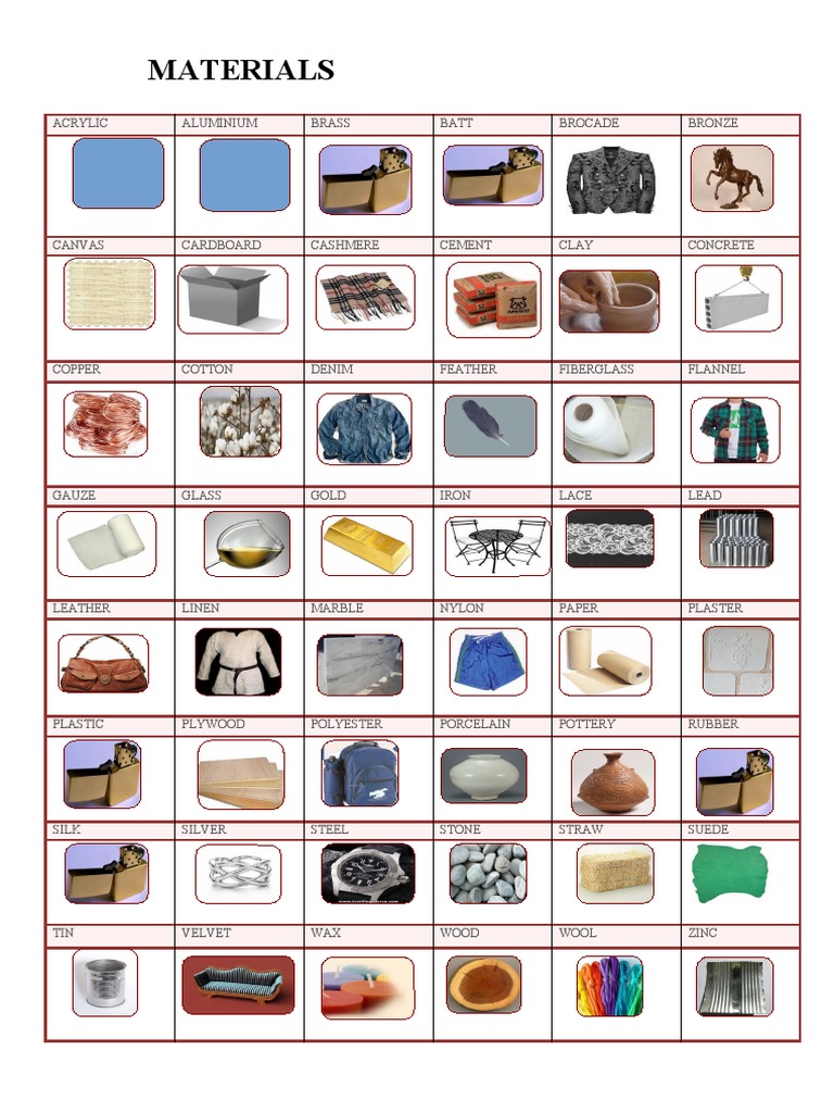 Materials and Their Properties Guide | PDF
