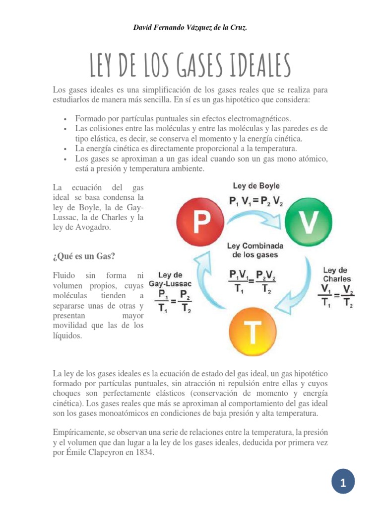 Ley de Los Gases Ideales | PDF | Gases | Metrología