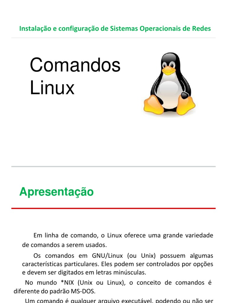 Aula 01 - Comandos Básicos Linux | PDF