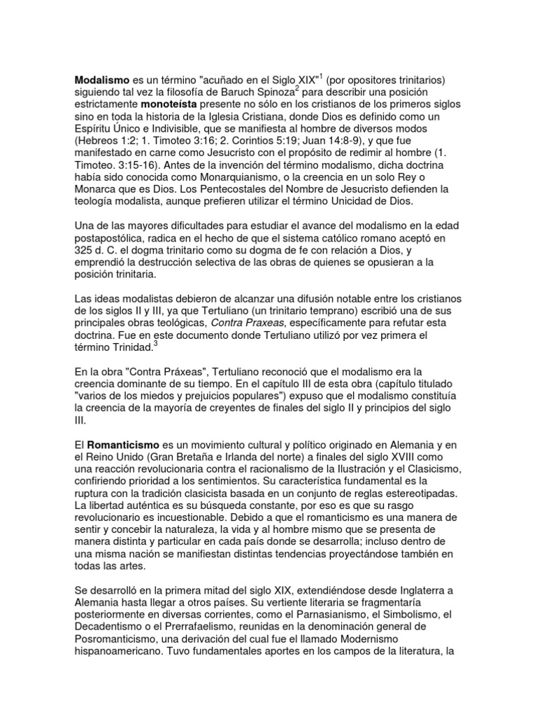 Modalismo Es Un Término | PDF | Romanticismo | Trinidad