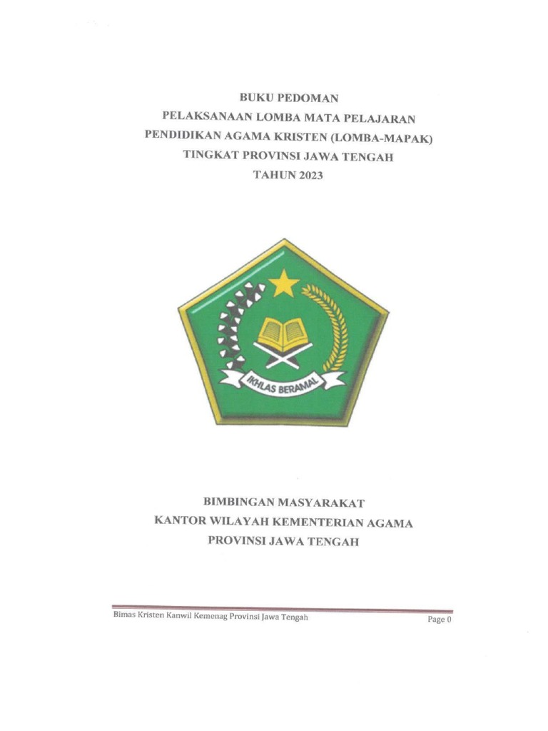 Buku Pedoman Pelaksanaan Lomba MAPAK TH 2023 | PDF