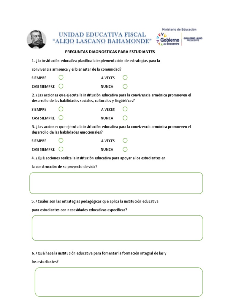 Preguntas de Estudiantes Colmena | PDF