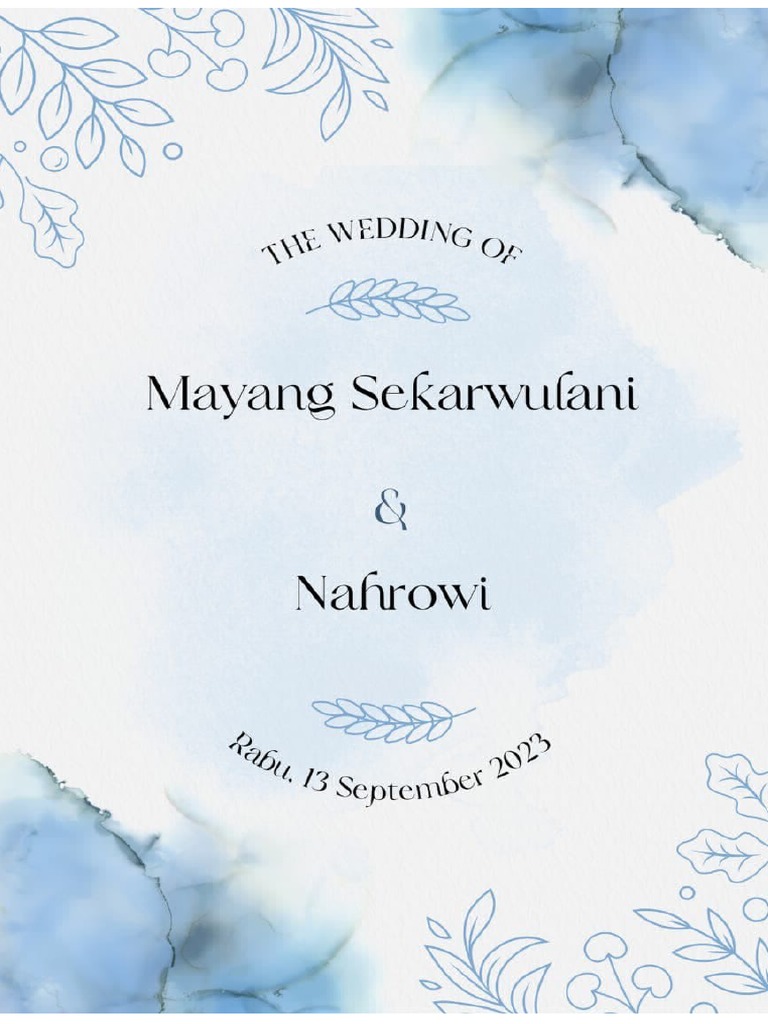 Buku Panduan Pernikahan Mayang & Rowi | PDF