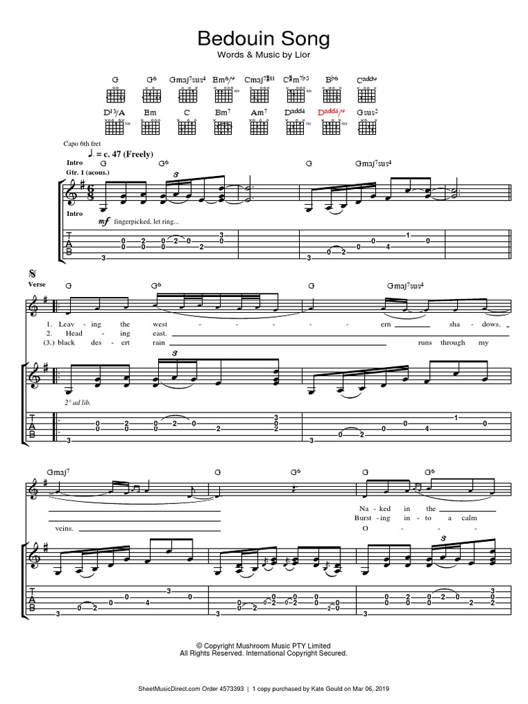 Bedouin Song | PDF | Freedom Of Expression Law | Copyright Law