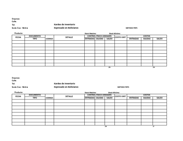 Formato-Kardex de Inventario Mayo 2023 | PDF