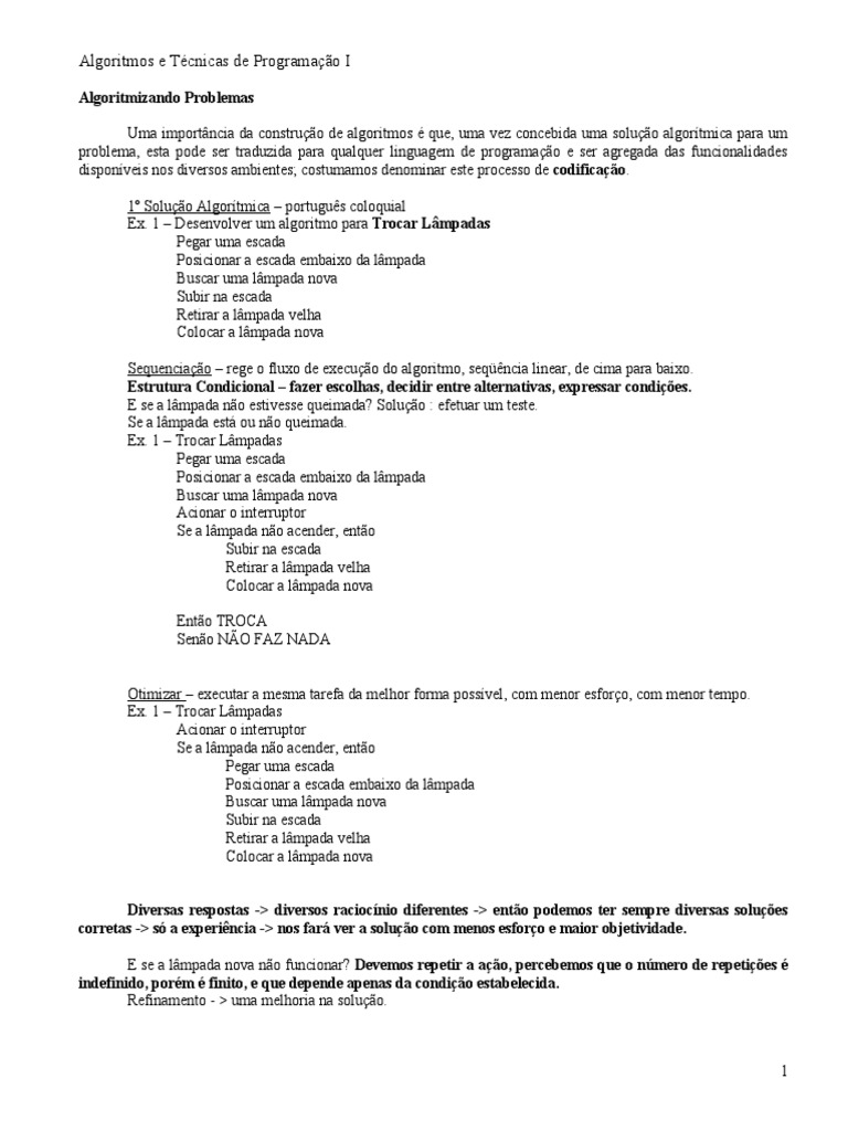 Aula 1 - Hardware Software Algoritmo Nao Computacional (2020) | PDF ...