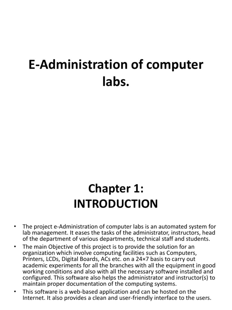 E-Administration of Computer Lab | PDF | Software Testing | Client ...