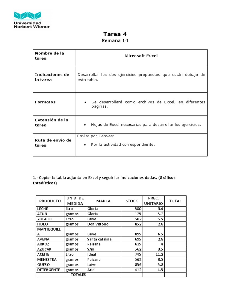 Tarea 4 - UD4 - Sem 14 | PDF | Microsoft | Hoja de cálculo