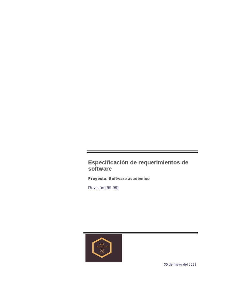Especificación de Requerimientos de Software | PDF | Software | Scrum ... Especificación de Requerimientos de Software | PDF | Software | Scrum ...