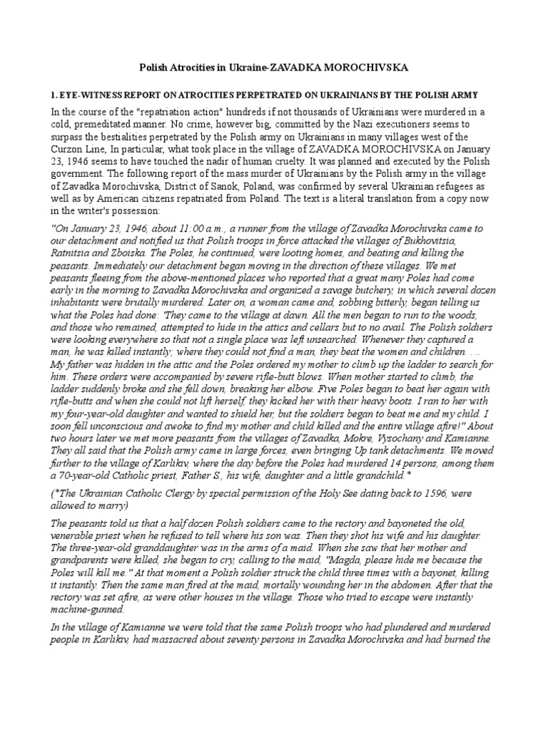 Ukrainian Tragedy: Polish Atrocities | PDF | Poland | Ukraine