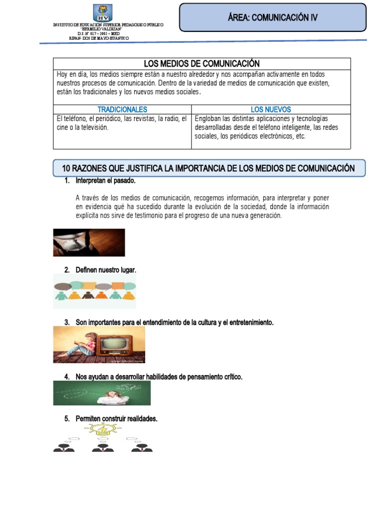 Los Medios de Comunicación | PDF | Ciencias sociales