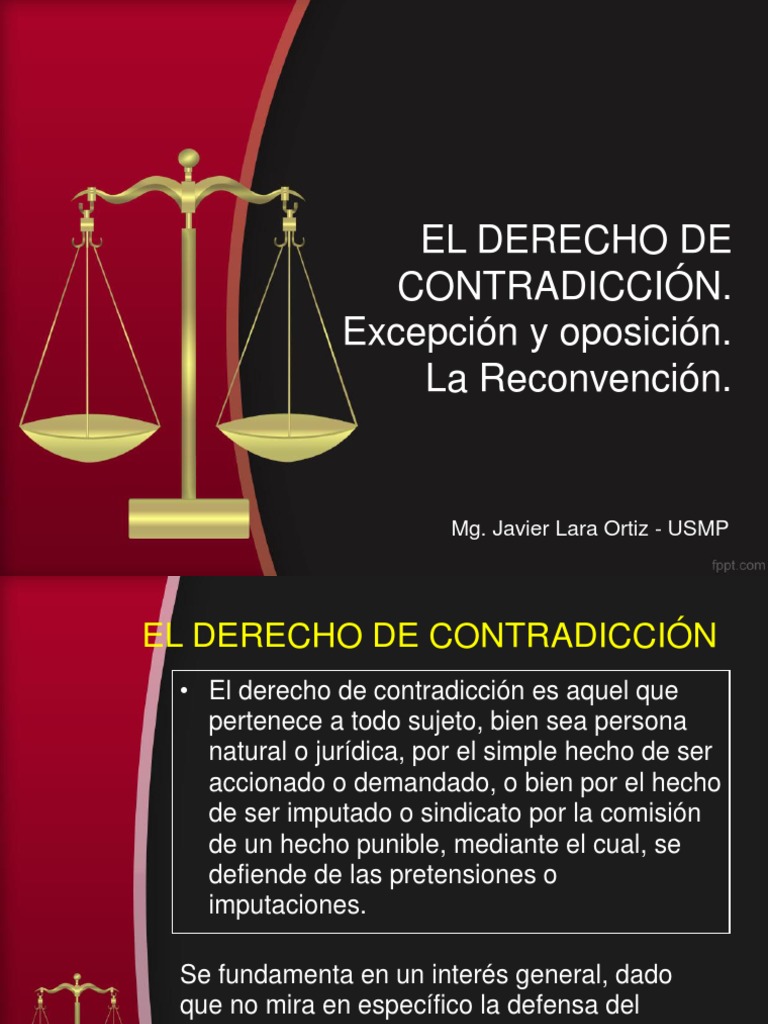 3. DERECHO DE CONTRADICCIÓN (1) | PDF | Demanda judicial | Ley procesal