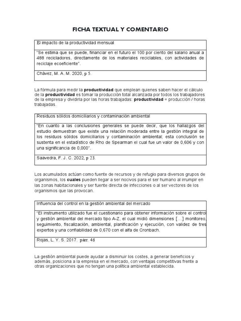 Ficha Textual y Comentario | PDF