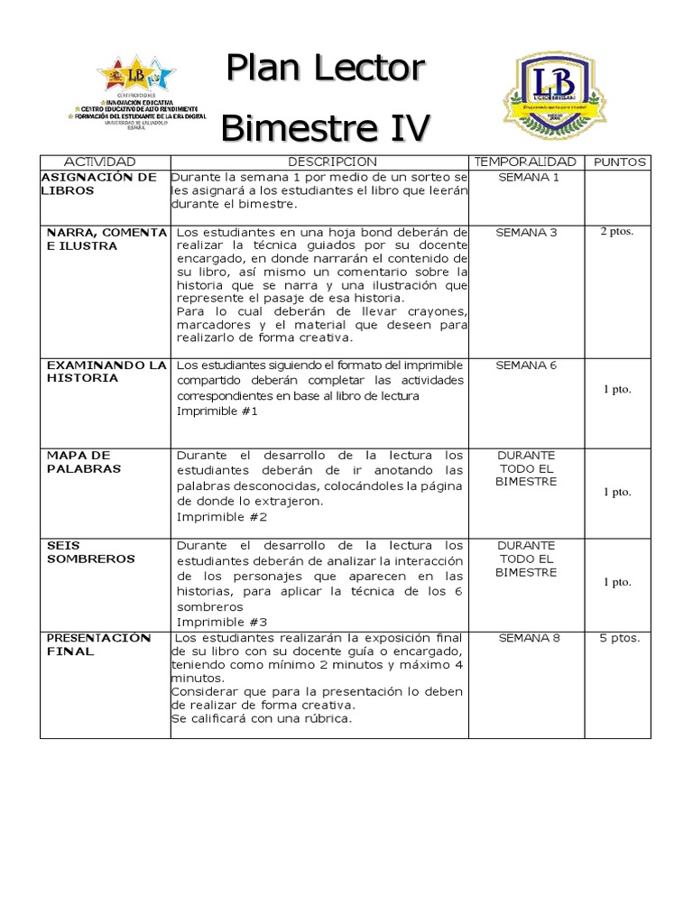 Plan Lector Bm4 Pdf