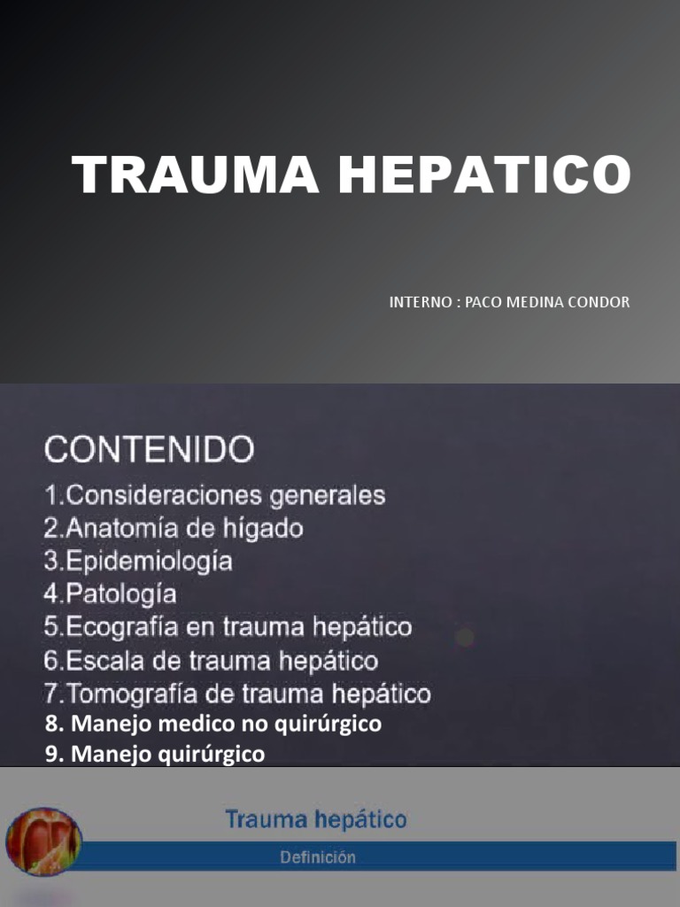 Trauma Hepatico | PDF