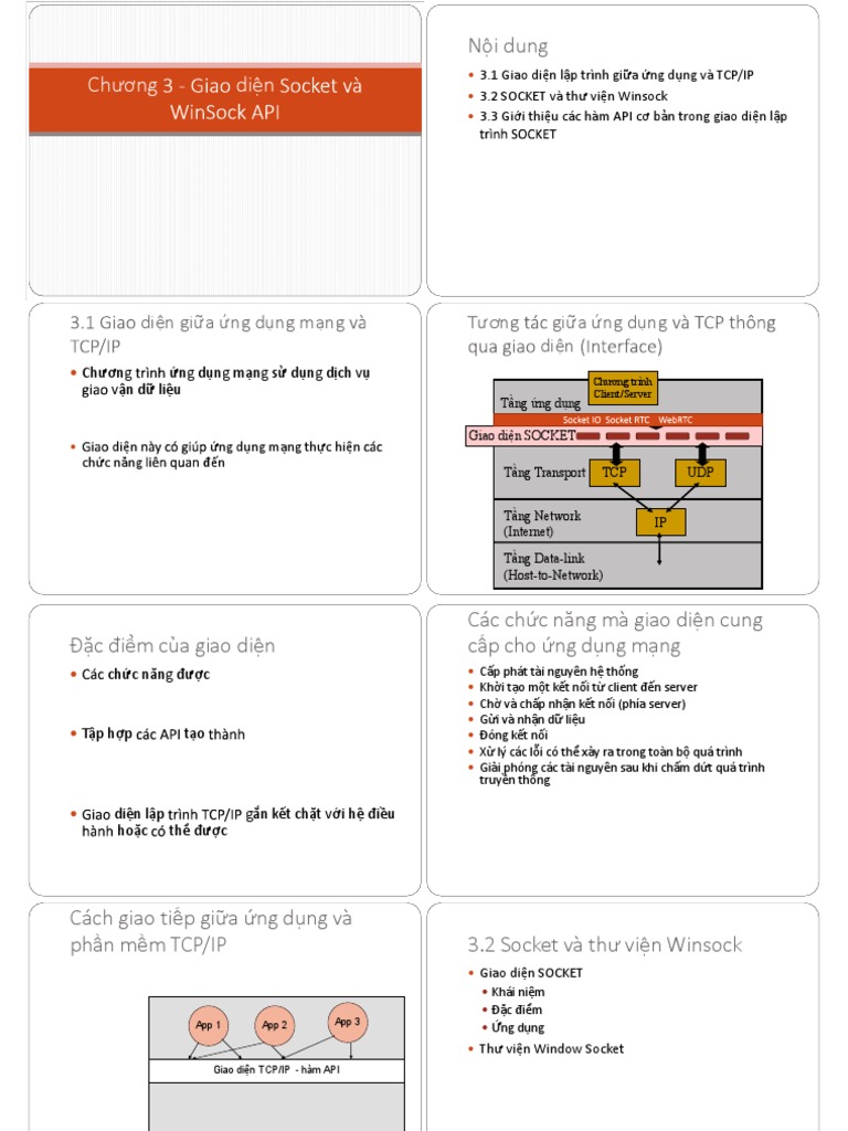 5 - Giao diện SOCKET và WinSock API - print | PDF