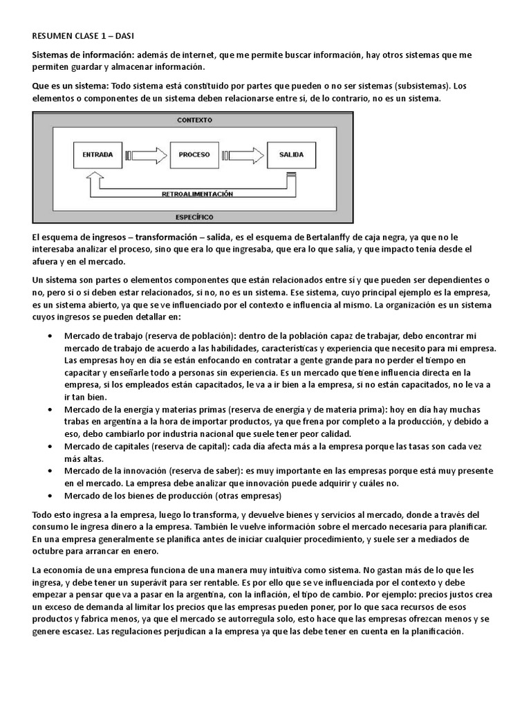 Introducción a Sistemas de Información DASI | PDF