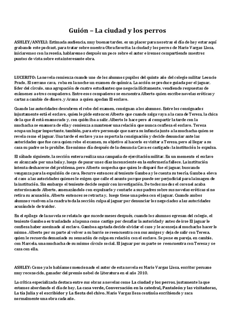 La Ciudad y Los Perros | PDF