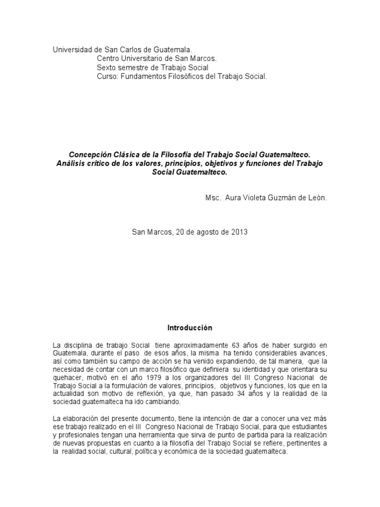 Principios, Valores, Objetivos y Funciones de T.S. | PDF Principios, Valores, Objetivos y Funciones de T.S. | PDF