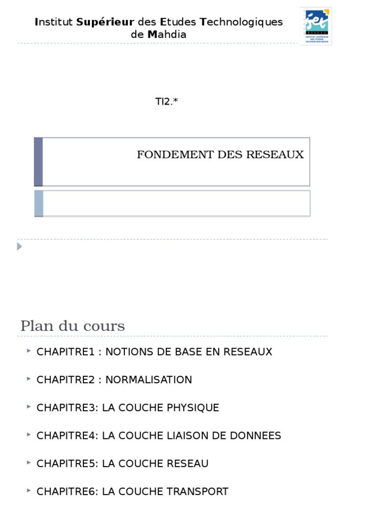Chapitre 1 - Notions de Bases | PDF Chapitre 1 - Notions de Bases | PDF