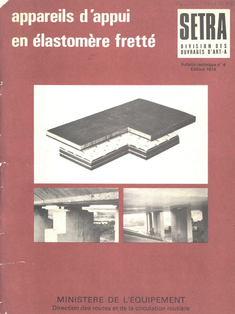 Appareils d'Appui en Élastomère Fretté | PDF | Chimie | Ingénierie ...