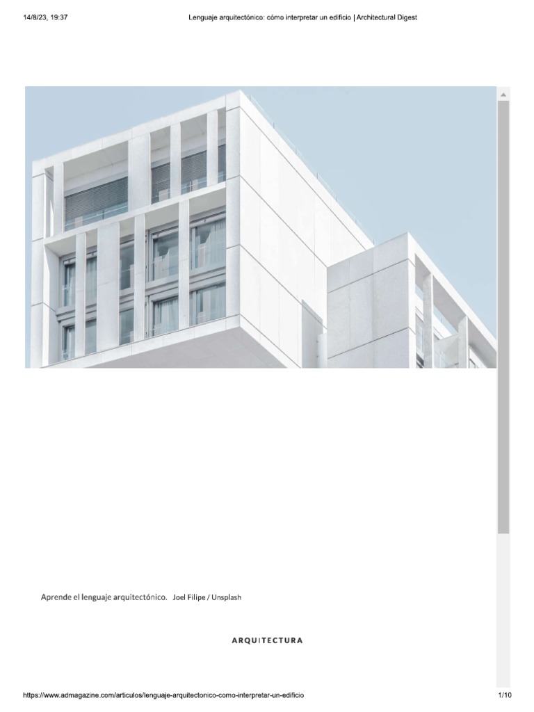 REV - AD - Lenguaje Arquitectónico Cómo Interpretar Revista AD - 2023 | PDF