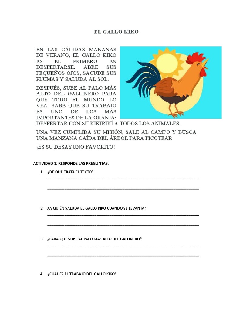 El Gallo Kiko | PDF