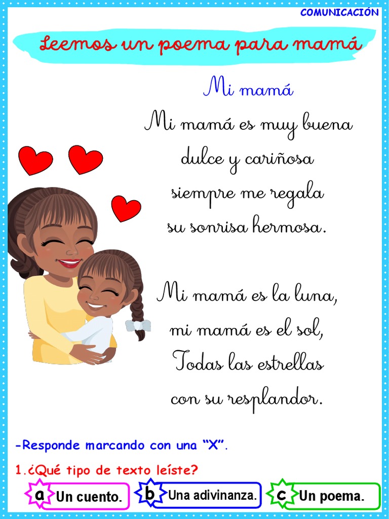 Poemas y Actividades para Mamá | PDF