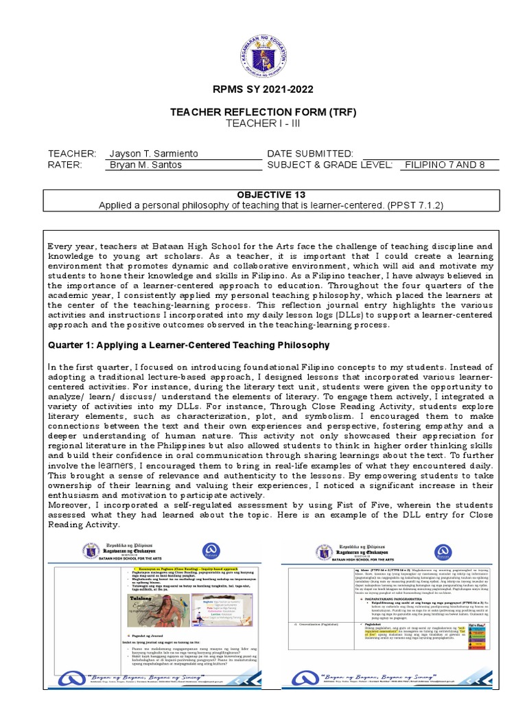 TRF Sample Template | PDF