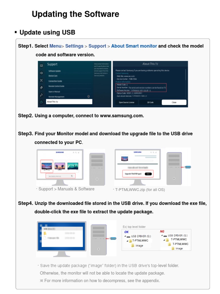 2022 Smart Monitor Firmware Upgrade Instruction T-PTMLWWC | PDF