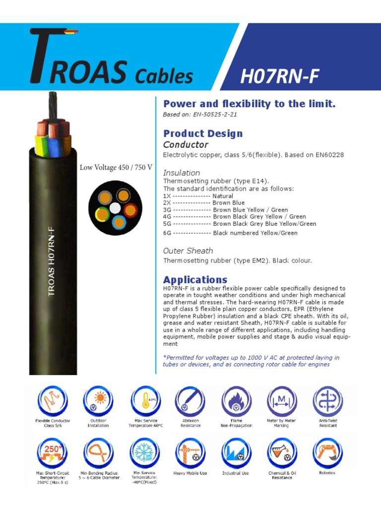 Troas_H07RNF_Cables | PDF