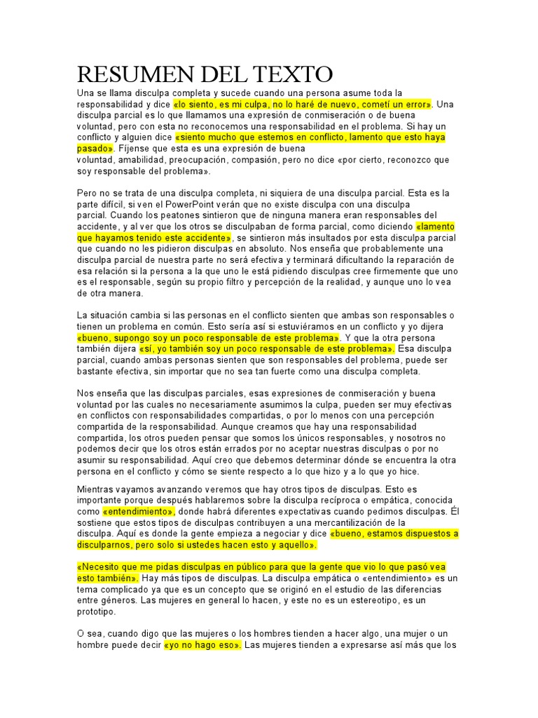 Resumen de Texto | PDF | Estereotipos