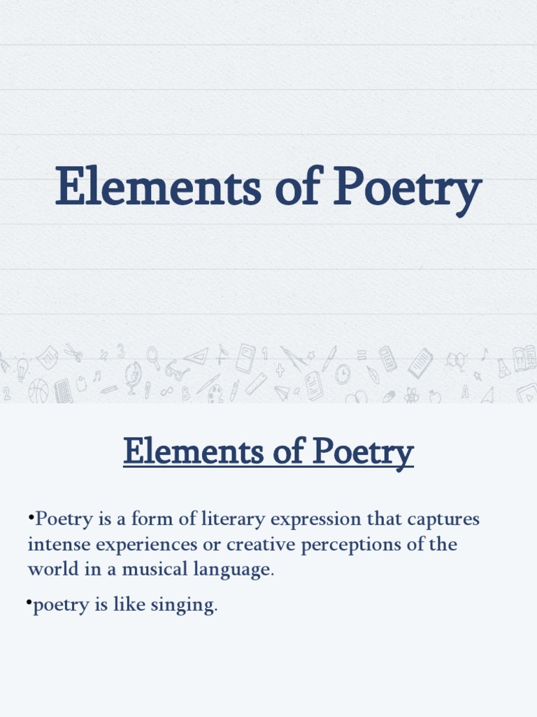 Elements of Poetry | PDF