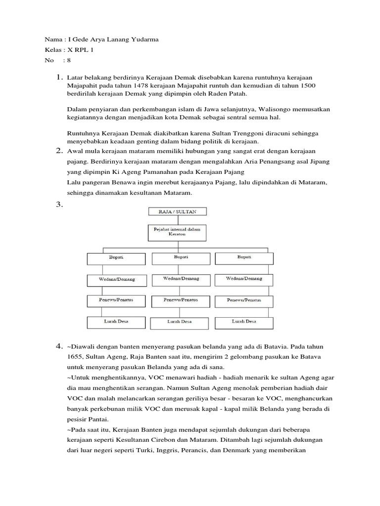 I Gede Arya Lanang Yudarma - 8 - X RPL 1 - UJI KOMPETENSI | PDF | Sejarah