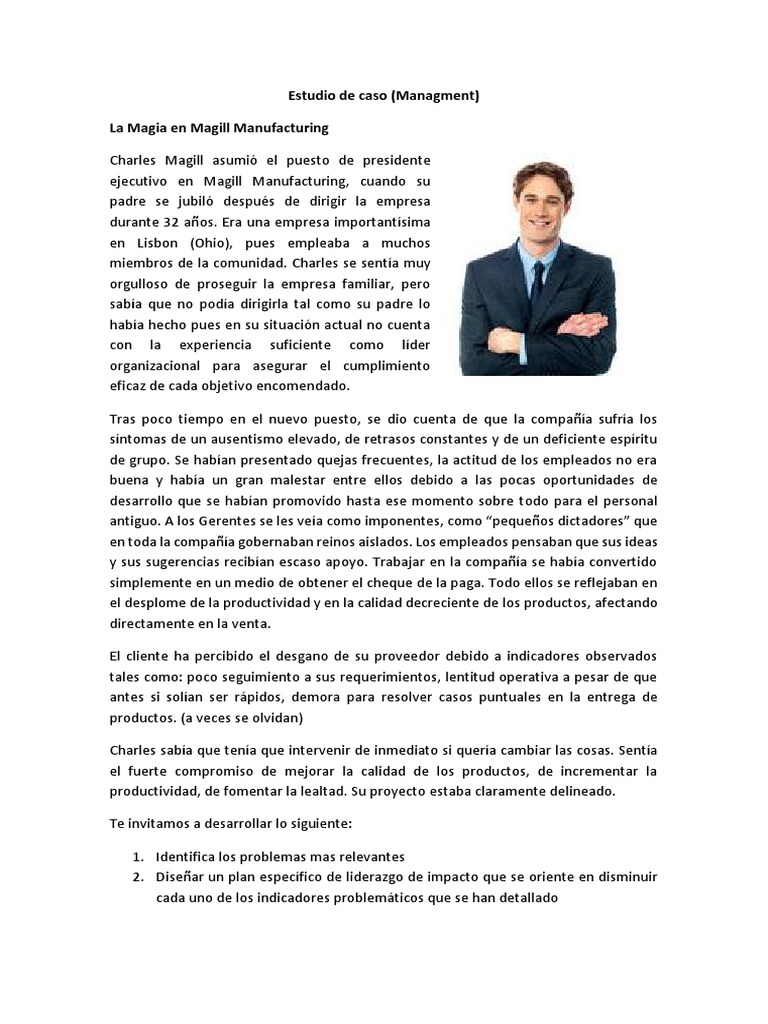 Mejora del Liderazgo en Magill Manufacturing | PDF