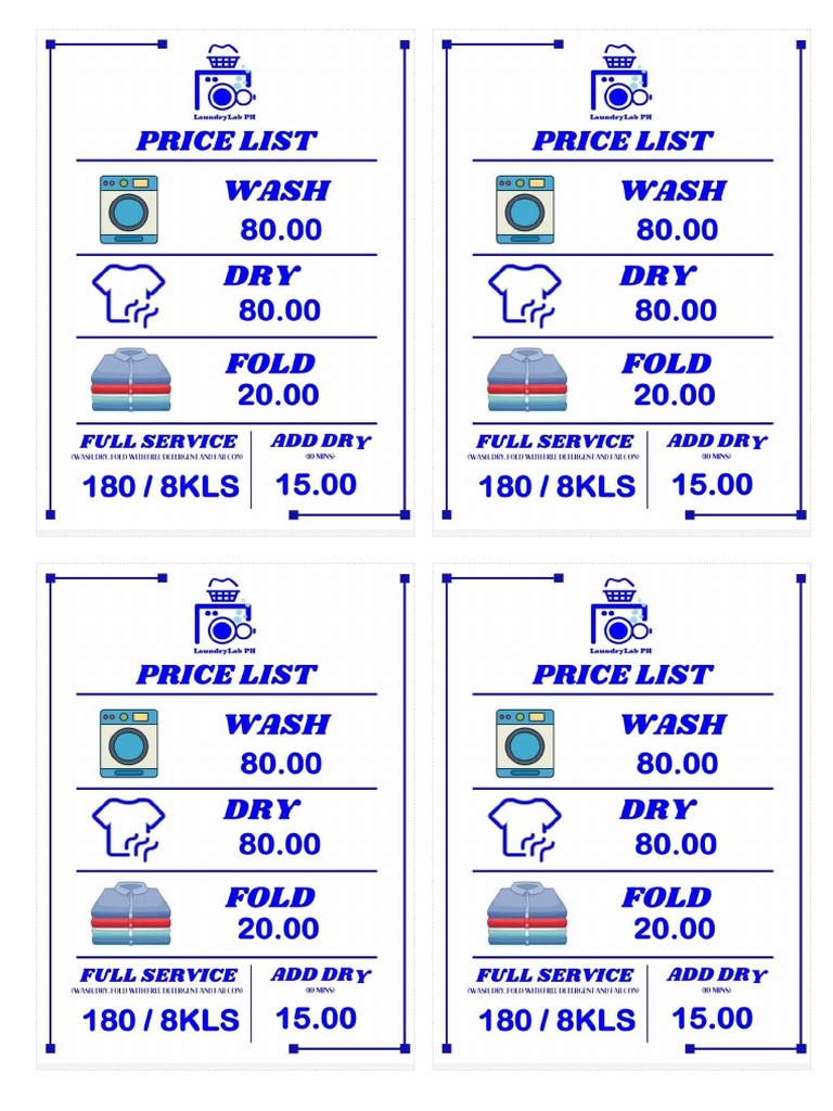 Laundry Price | PDF