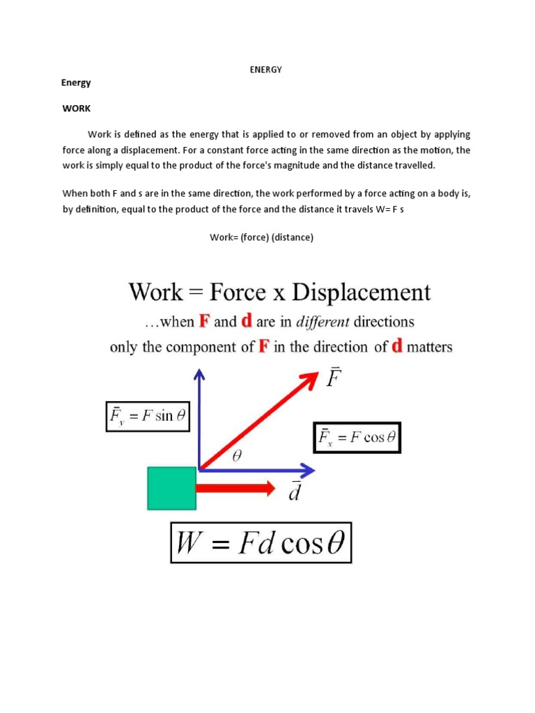 Chapter 7 Energy Work and Power | PDF | Force | Potential Energy