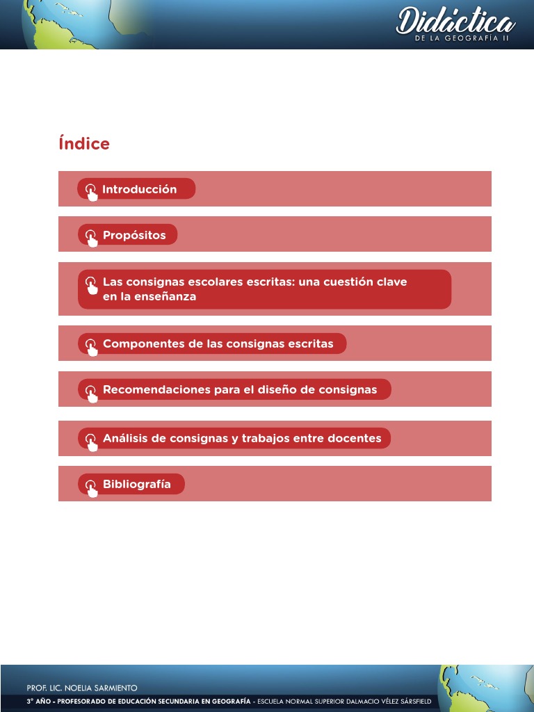 Elaboracion de Consignas | PDF | Enseñando | Maestros