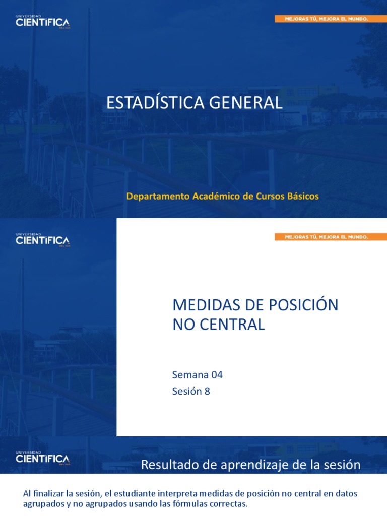 MEDIDAS DE POSICIÓN Semana 04 Sesion 8 | PDF