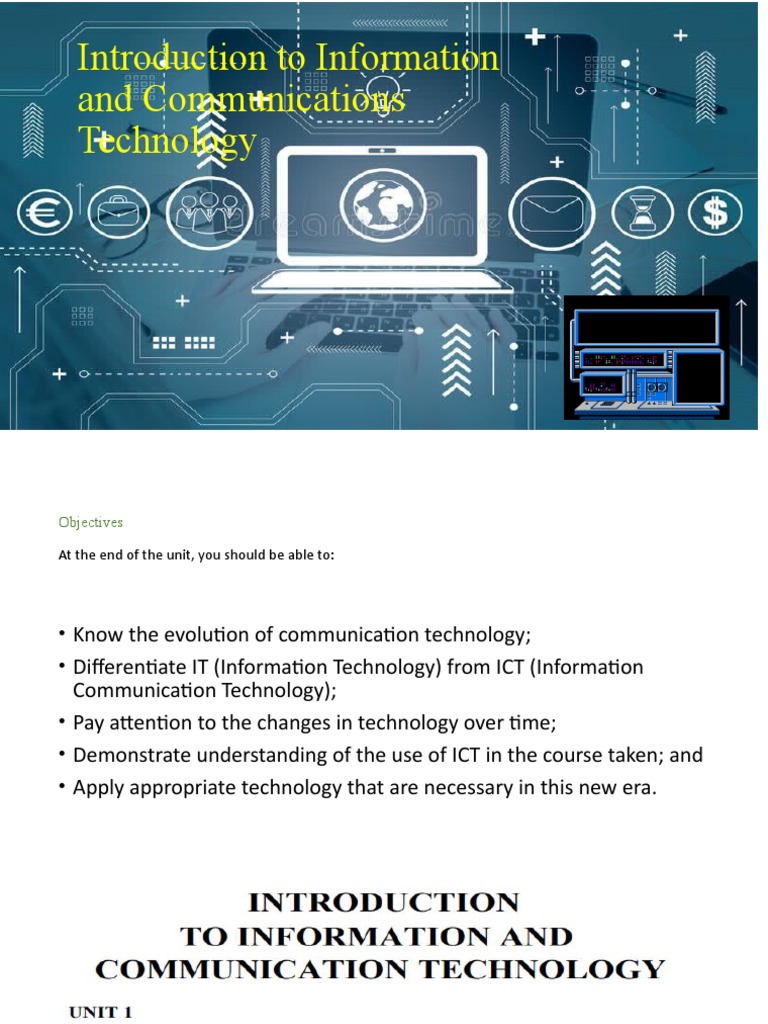 Introduction To ICT | PDF | Information Technology | Information Introduction To ICT | PDF | Information Technology | Information