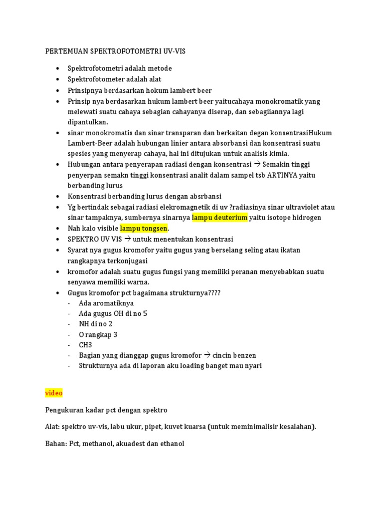 Spektrofotometri (An. Kuantitatif) PCT | PDF