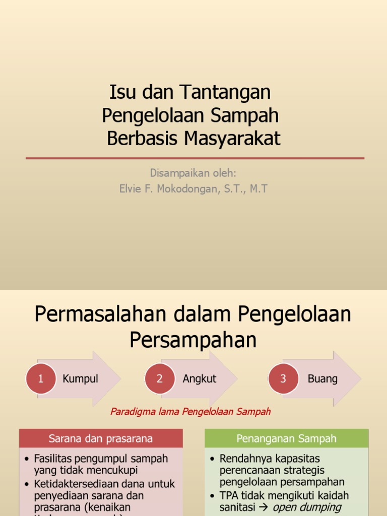 Tantangan Pengelolaan Sampah Masyarakat | PDF
