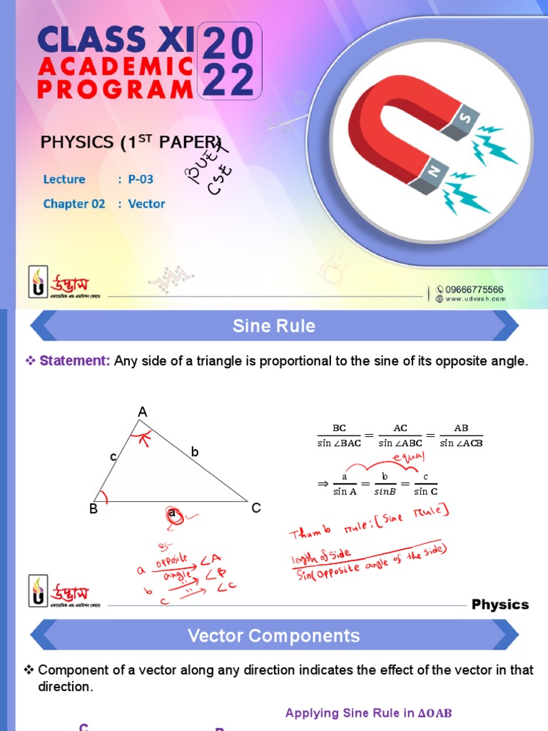 Physics - 03 | PDF | Euclidean Vector | Angle Physics - 03 | PDF | Euclidean Vector | Angle
