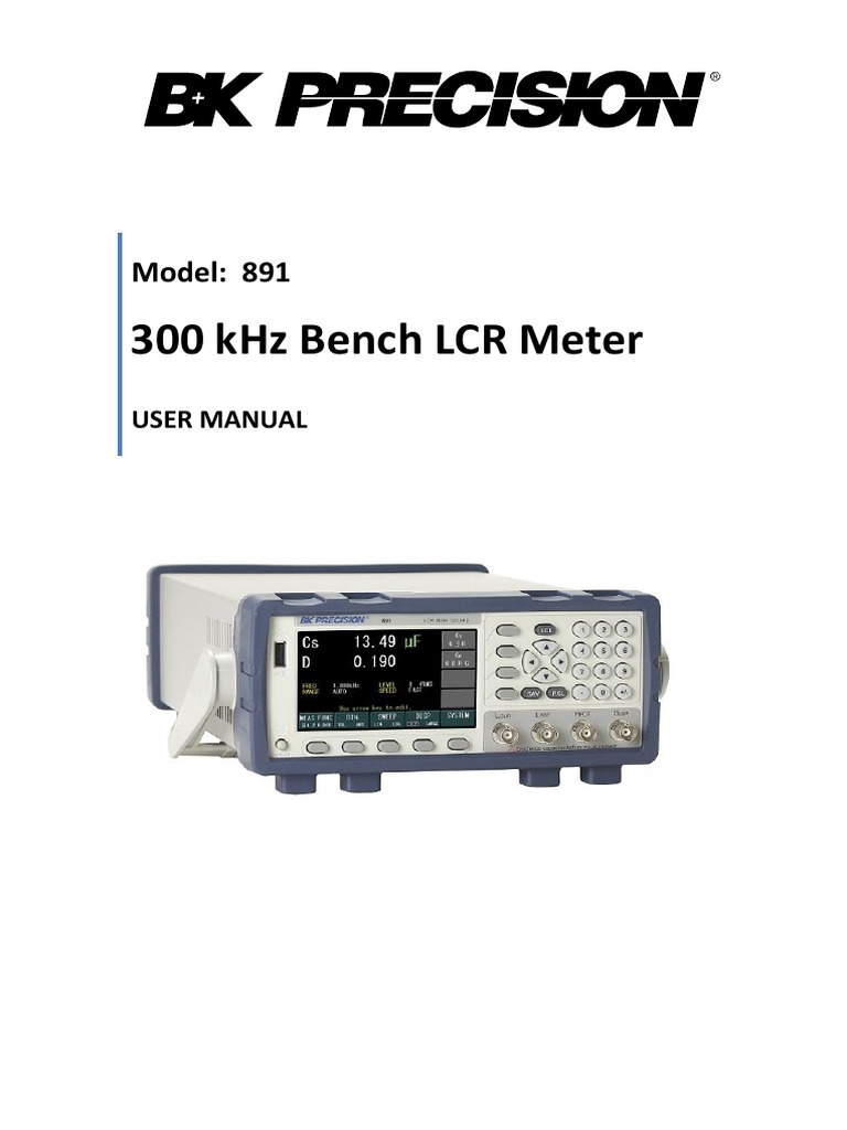 LCR Meter Manual | PDF | Electrical Impedance | Capacitor